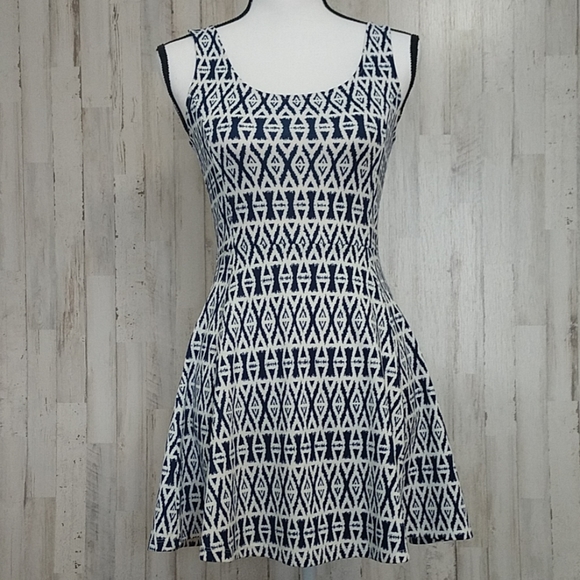 Divided | Dresses | Divided Navy Blue And White Sleeveless Dress | Poshmark